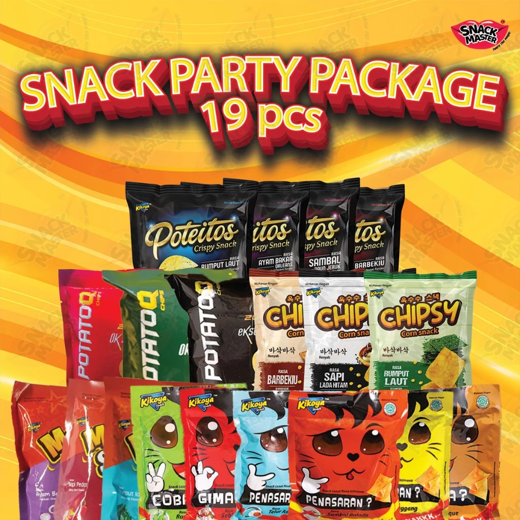 Jual SNACK PARTY PACKAGE 19 Kikoya Potato Corn Chips Crunchy Mix Flavor ...