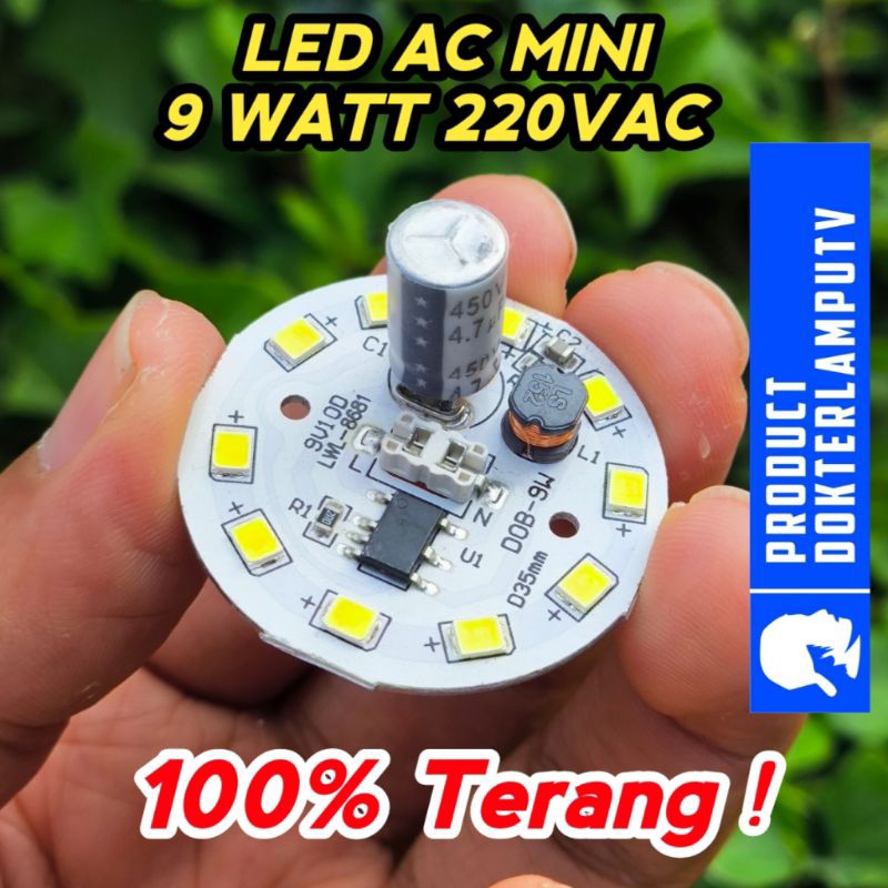 Jual LED AC DOB 9W MINI PUTIH 220V 9 WM | Shopee Indonesia