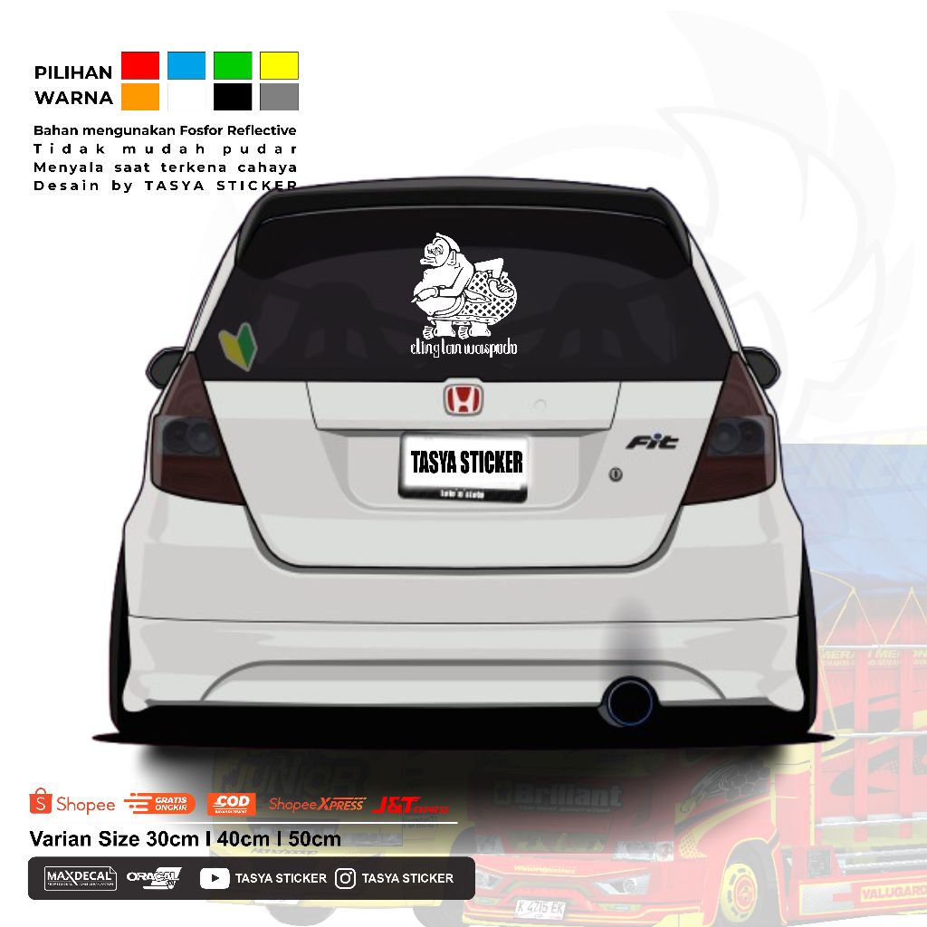 Jual SEMAR Cutting Sticker Modifikasi Bahan Menyala Reflective | Shopee ...