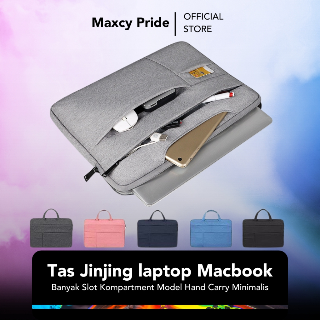 Jual Tas Jinjing laptop Macbook Banyak Slot Kompartment Model Hand ...