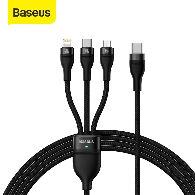 Jual Baseus Original Flash Series Kabel 3 in 1 TYPE C to Type C Micro ...