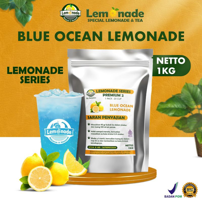 Jual LEMONADEOFFICIAL- Blue ocean Lemon 1KG Bubuk Minuman | Shopee ...
