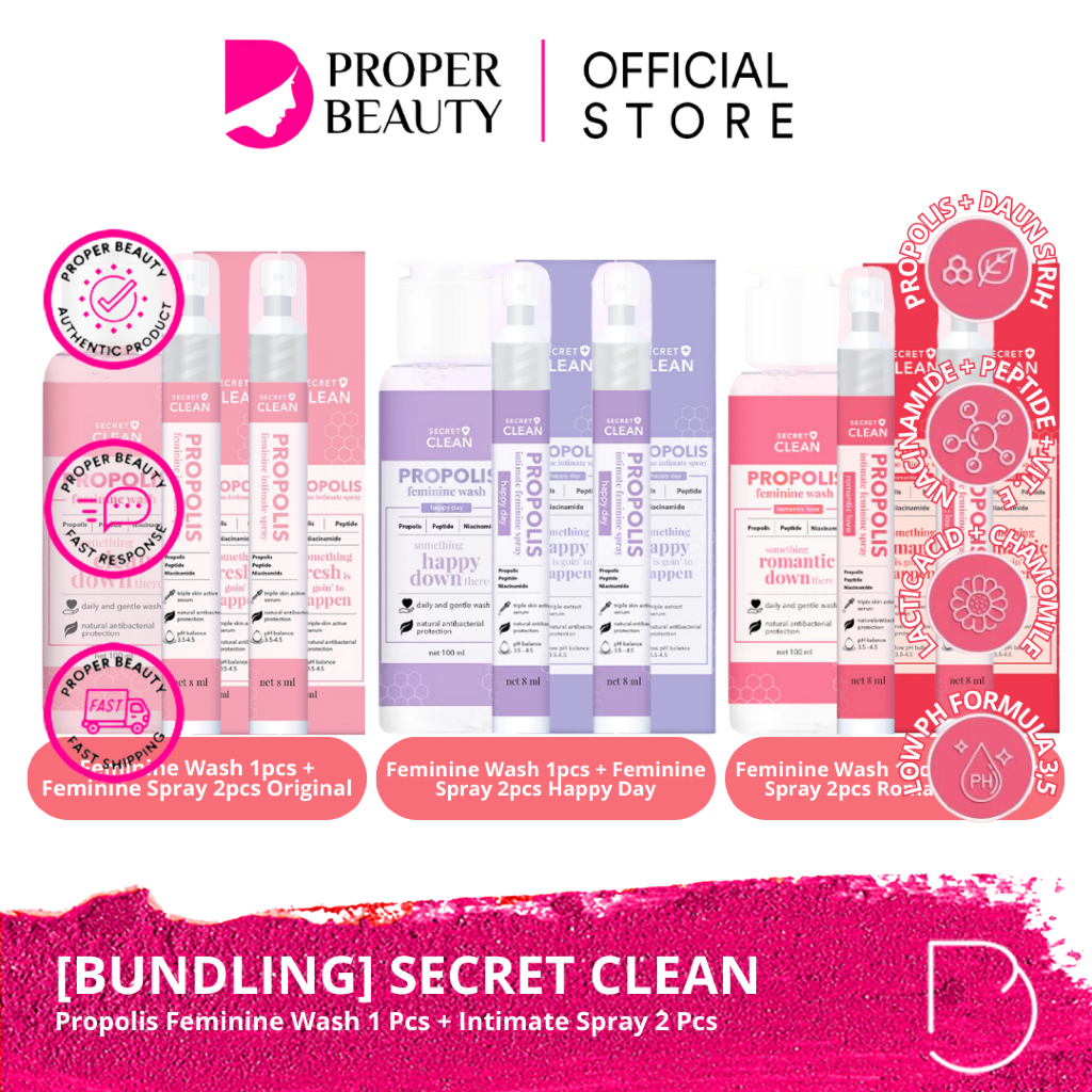 Jual [BUNDLING] SECRET CLEAN Propolis Feminine Wash 1 Pcs + Intimate ...