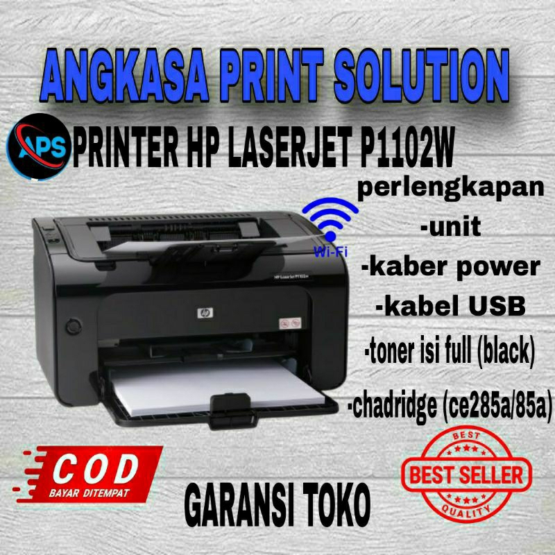 Jual printer hp laserjet p1102 | p1102wifi | 1102wifi | printer hitam ...