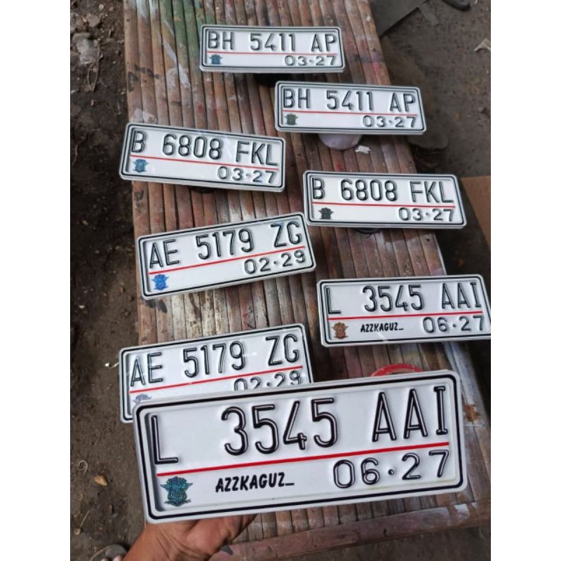 Jual PLAT NOMOR AKRILIK MOTOR FOSFOR FONT BAYANGAN | Shopee Indonesia