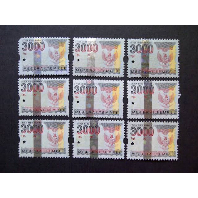 Jual Materai 3000 Tahun 2006 2007 2008 2009 Perangko Matrai Tempel Asli Original Pos | Shopee ...