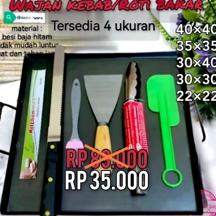 Jual Special Favorit Paket Lengkap Wajan Roti Bakar Wajan Kebab Wajan ...