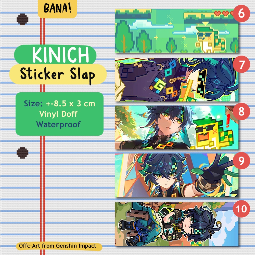Jual Sticker KINICH Genshin Impact Sticker Slap Anime Bijian | BANA ...