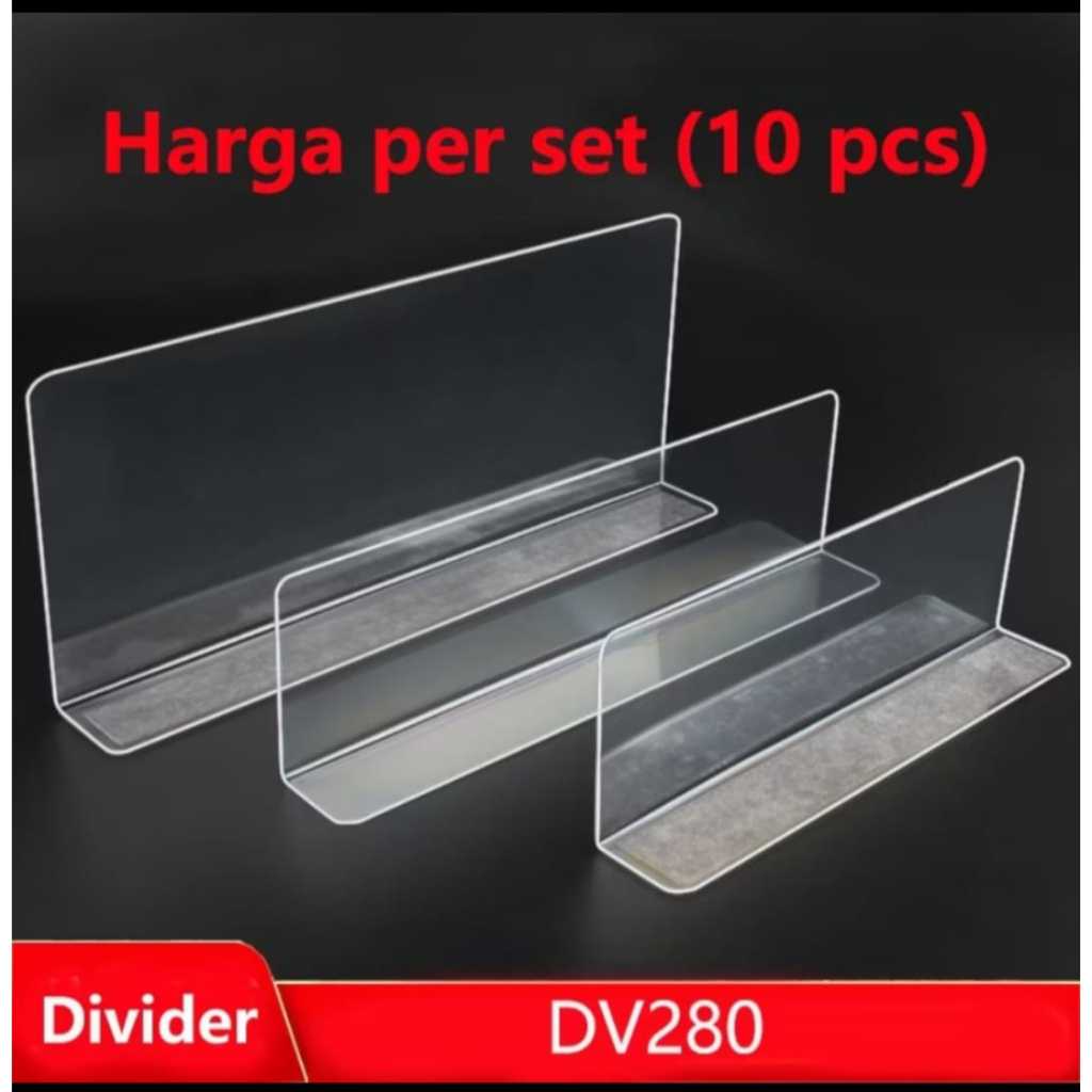 Jual Mika (PVC) Divider DV280 (1 set =10 pcs) Panjang 280mm Alat ...