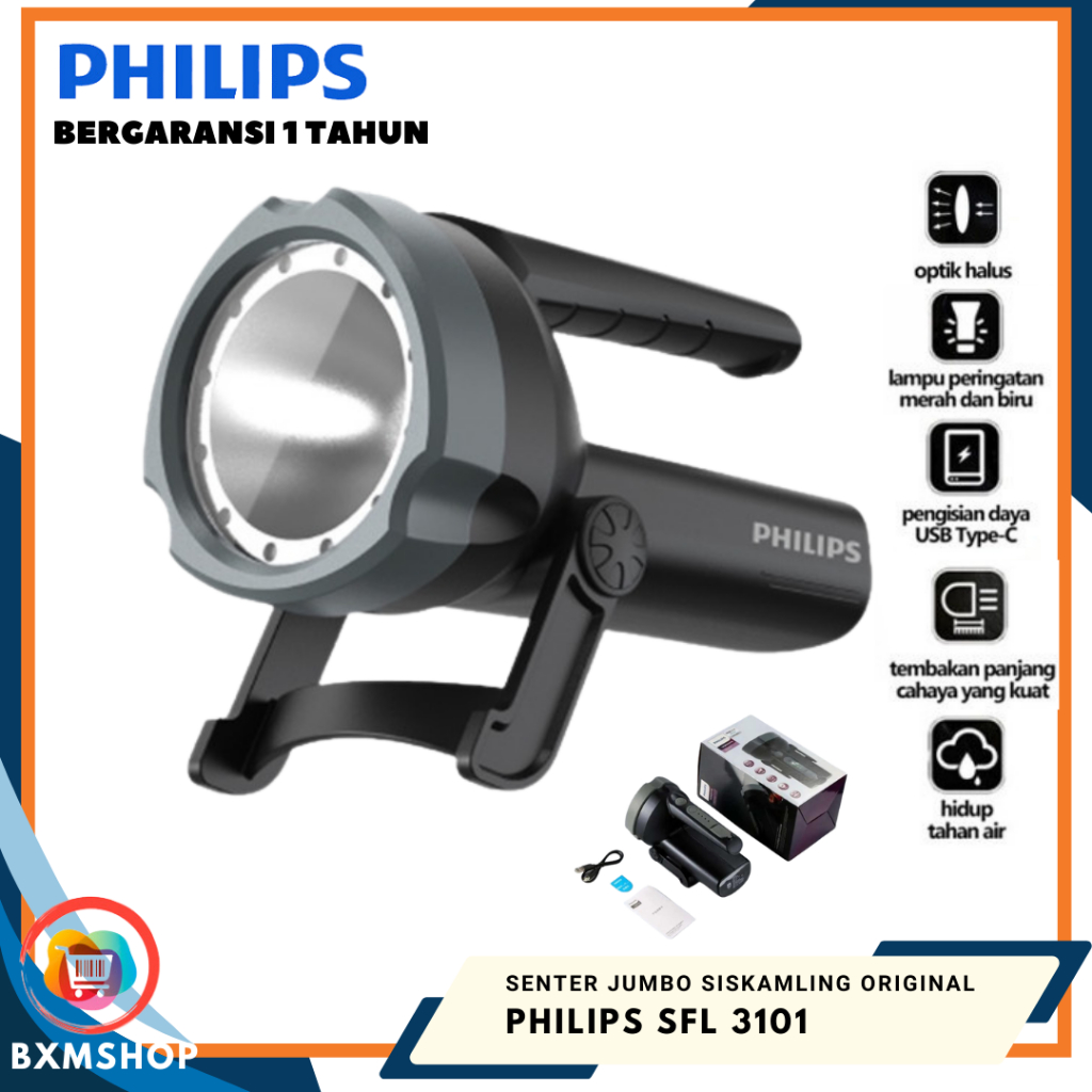 Jual Philips SFL 3101 Senter LED Jumbo 15 Watt Waterproof / Senter ...