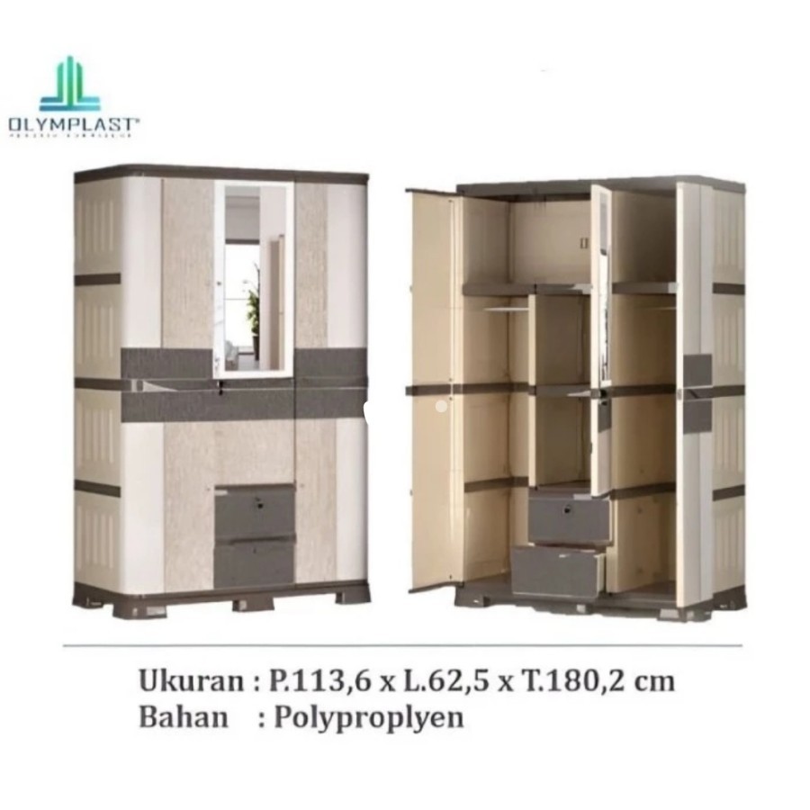 Jual Lemari plastik 3 pintu Lemari baju plastik murah Olymplast scoc 3p ...
