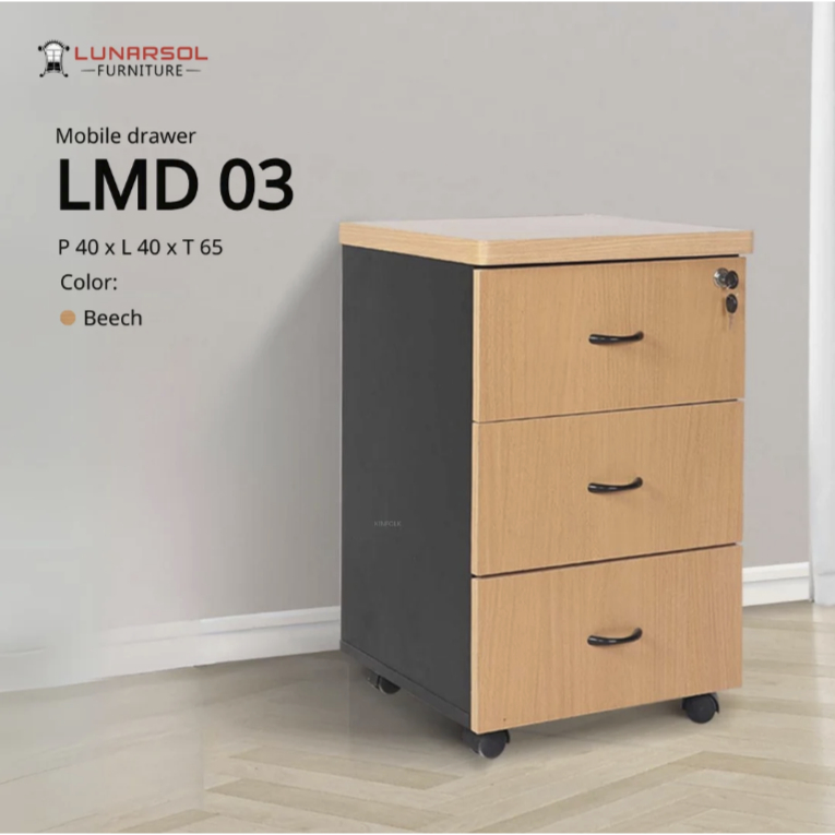 Jual KB Meja Kantor Drawer 3 Laci Roda Lunar LMD | Shopee Indonesia