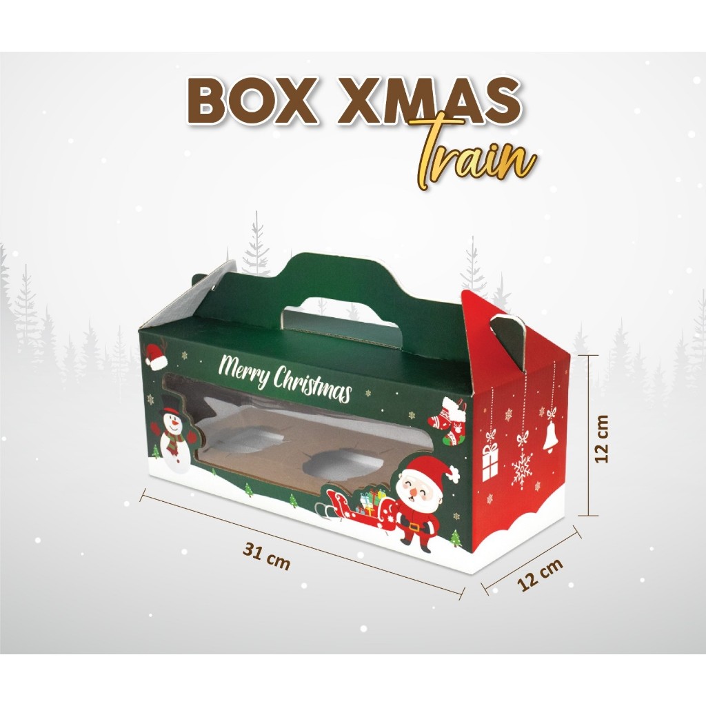 Jual Christmas Hampers Box / Kotak Hampers Natal / Kotak Cupcake Natal ...