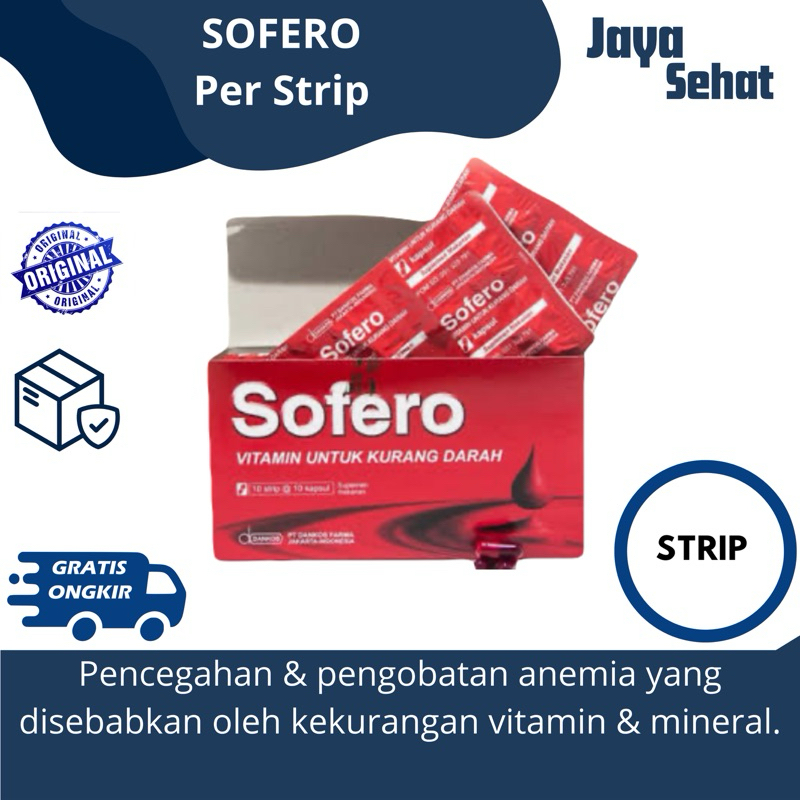 Jual SOFERO ISI 10 STRIP - Vitamin Anemia Zat Besi Multivitamin/Vitamin ...