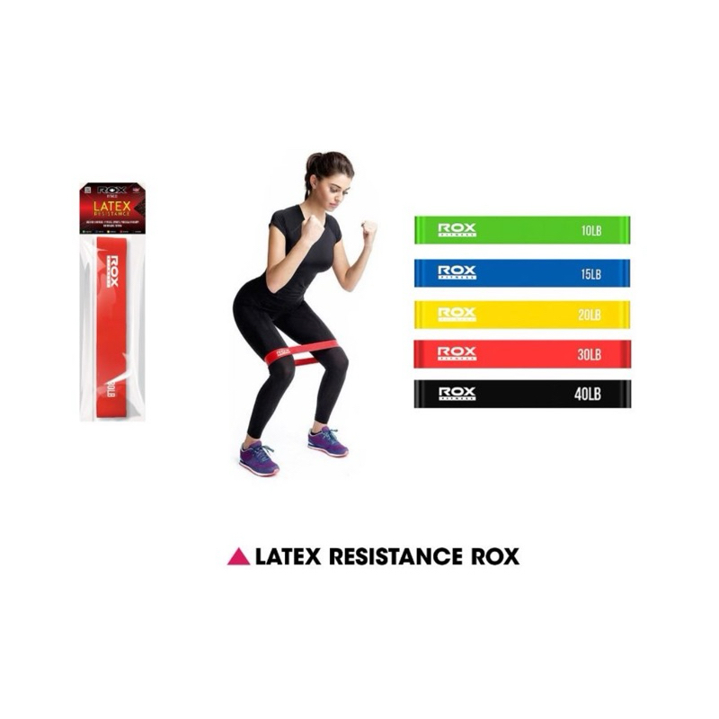 Jual Latex Resistance Band Rox isi 5pcs Beda Ketegangan | Shopee Indonesia