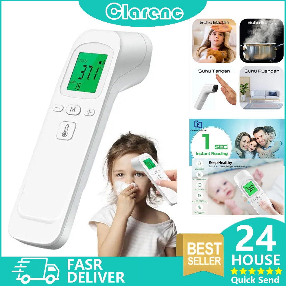 Jual Thermogun/Termometer Suhu Tubuh Digital Termometer Inframerah Termometer Infrared Non ...