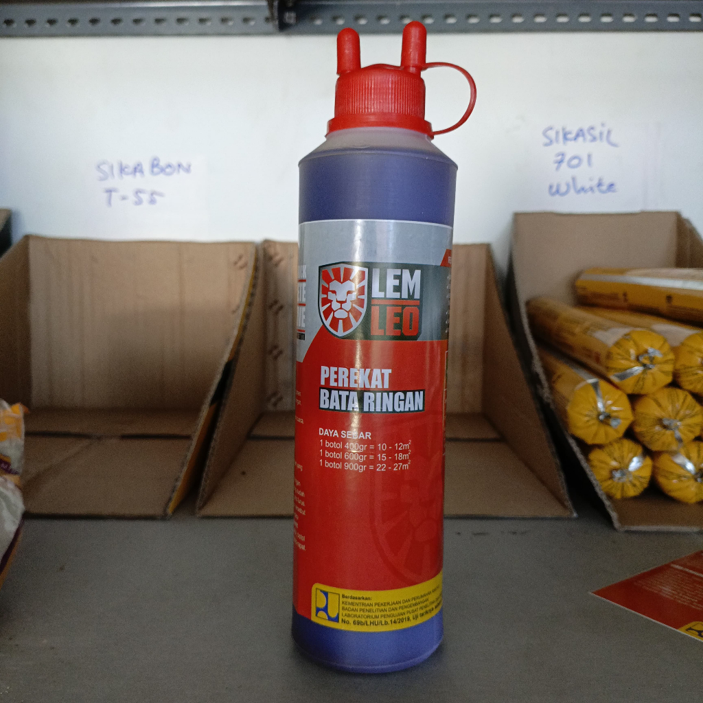 Jual Perekat Bata Ringan Lem Hebel Lem LEO 5203 400gr | Shopee Indonesia