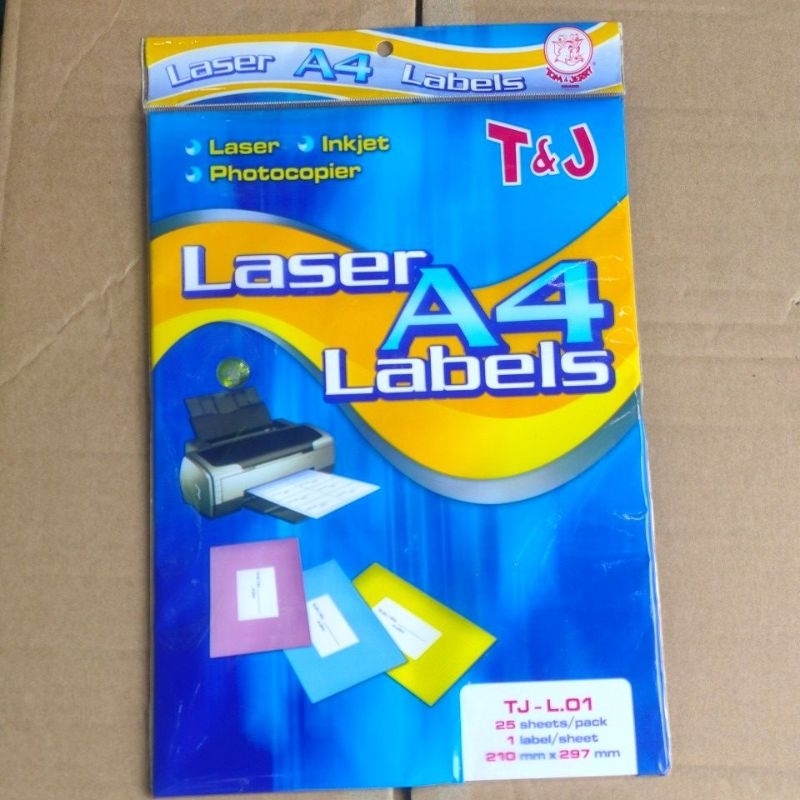 Jual Stiker Label Tom And Jerry A4 210x297mm 25 Lembar Labels Sticker ...
