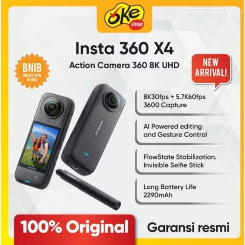 Jual Insta360 X4 8K 360 Action Camera - Garansi Resmi | Shopee Indonesia