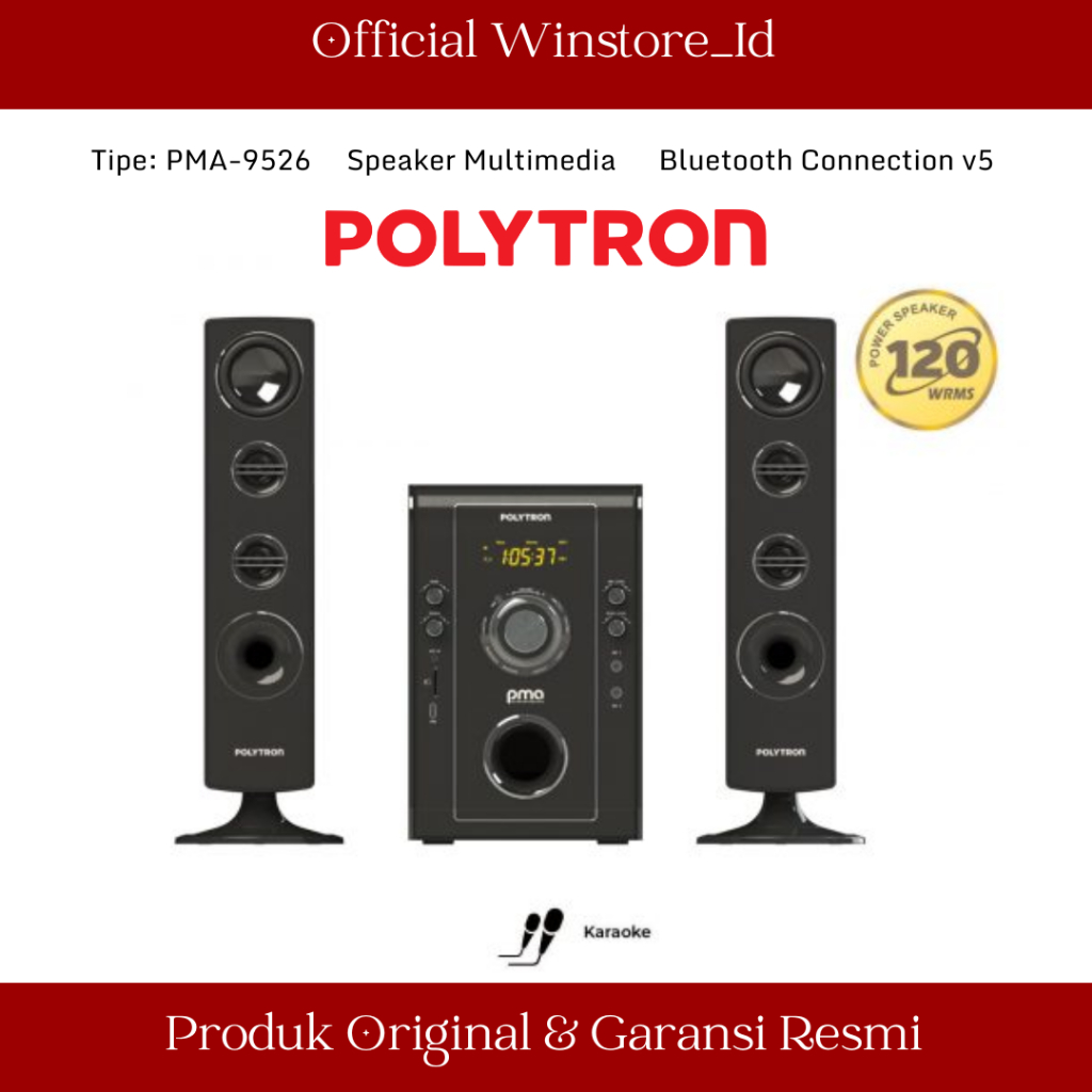 Jual POLYTRON SPEAKER MULTIMEDIA BLUETOOTH PMA PMA 9526 | Shopee Indonesia
