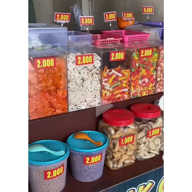 Jual Stiker seblak || Stiker harga toping || stiker toping isi 38 pcs ...