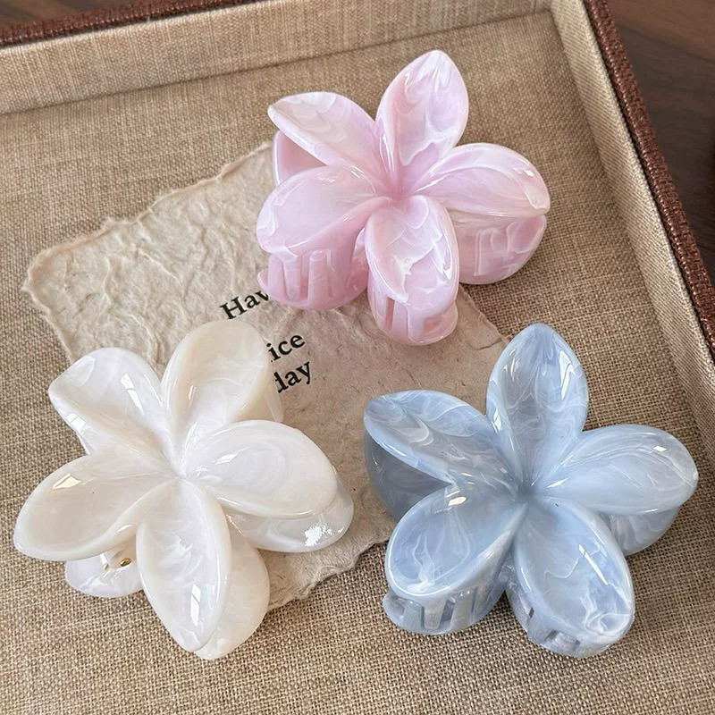Jual Jedai Jepitan Rambut Bunga Kamboja Marble / Yena Plumeria Marble ...