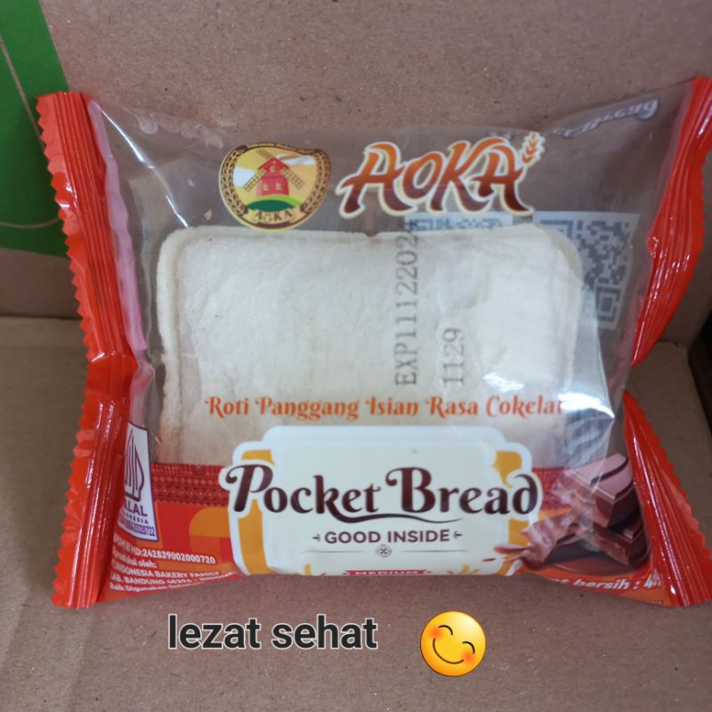 Jual Roti Aoka Pocket Bread Coklatnya Lumer Rasanya Enak 1 pcs varian ...