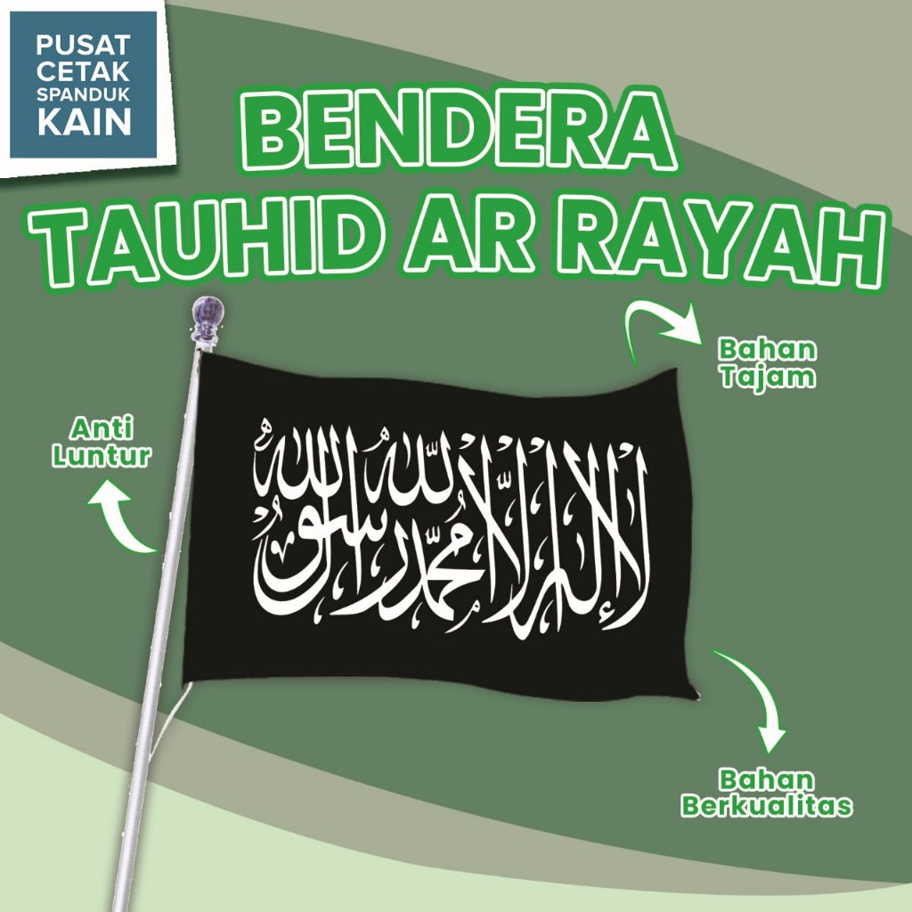 Jual BENDERA TAUHID AR RAYAH AL LIWA KUALITAS TINGGI BAGUS TEBAL ...