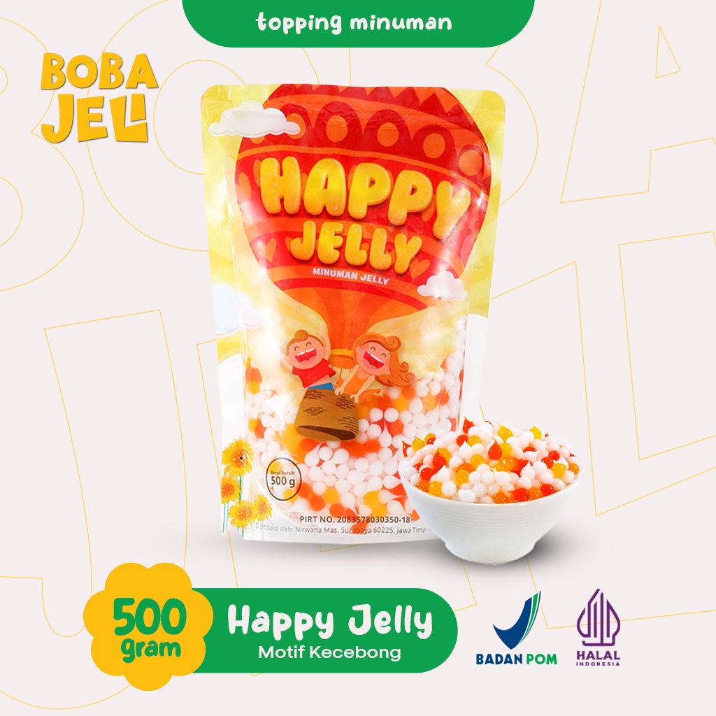 Jual Jelly Mutiara Kecebong Happy Jelly 500gr | Shopee Indonesia