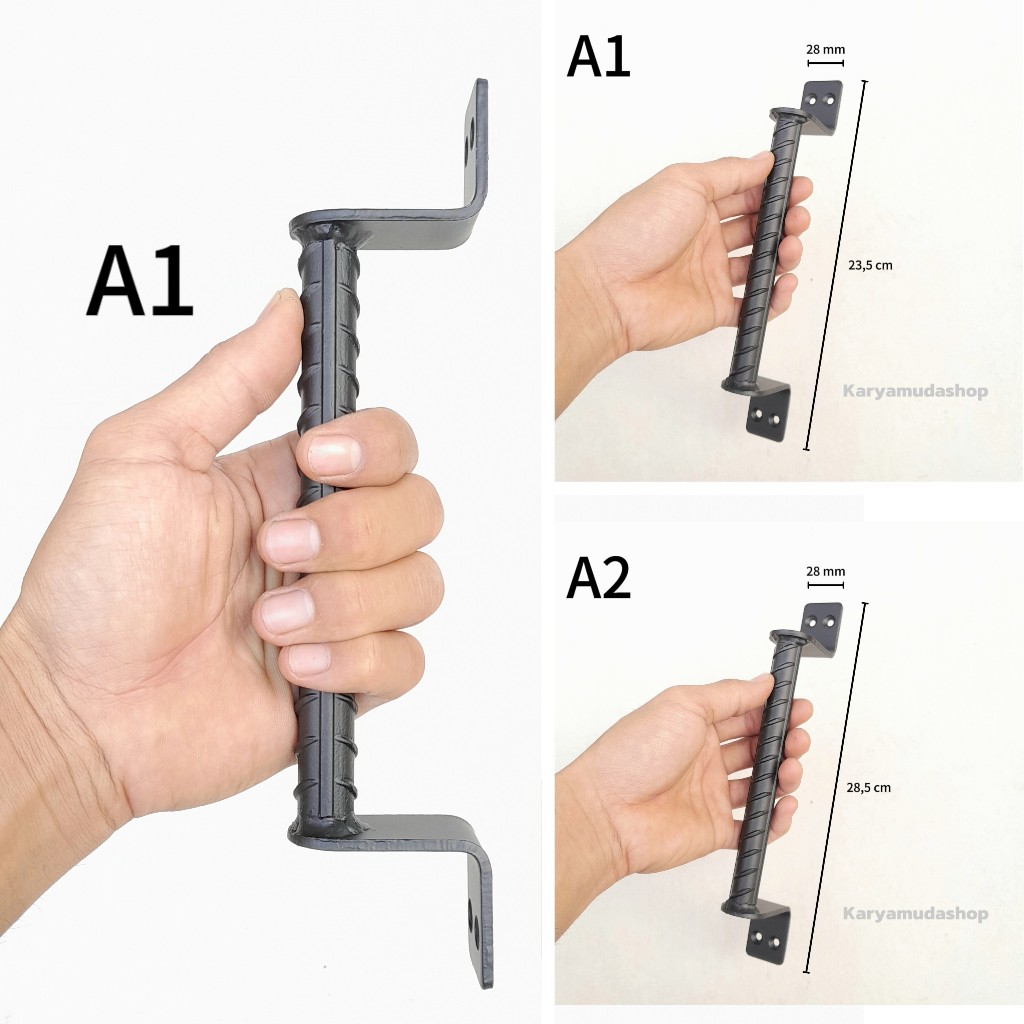 Jual handle pintu besi solid klasik/gagang pintu besi ulir/handle ...