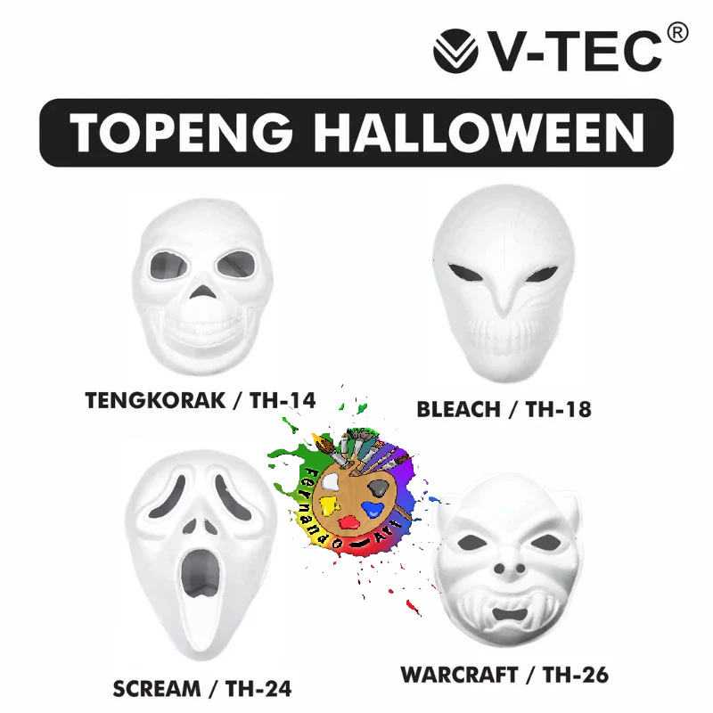 Jual Topeng Lukis Wajah Polos Putih | Topeng Halloween | Shopee Indonesia