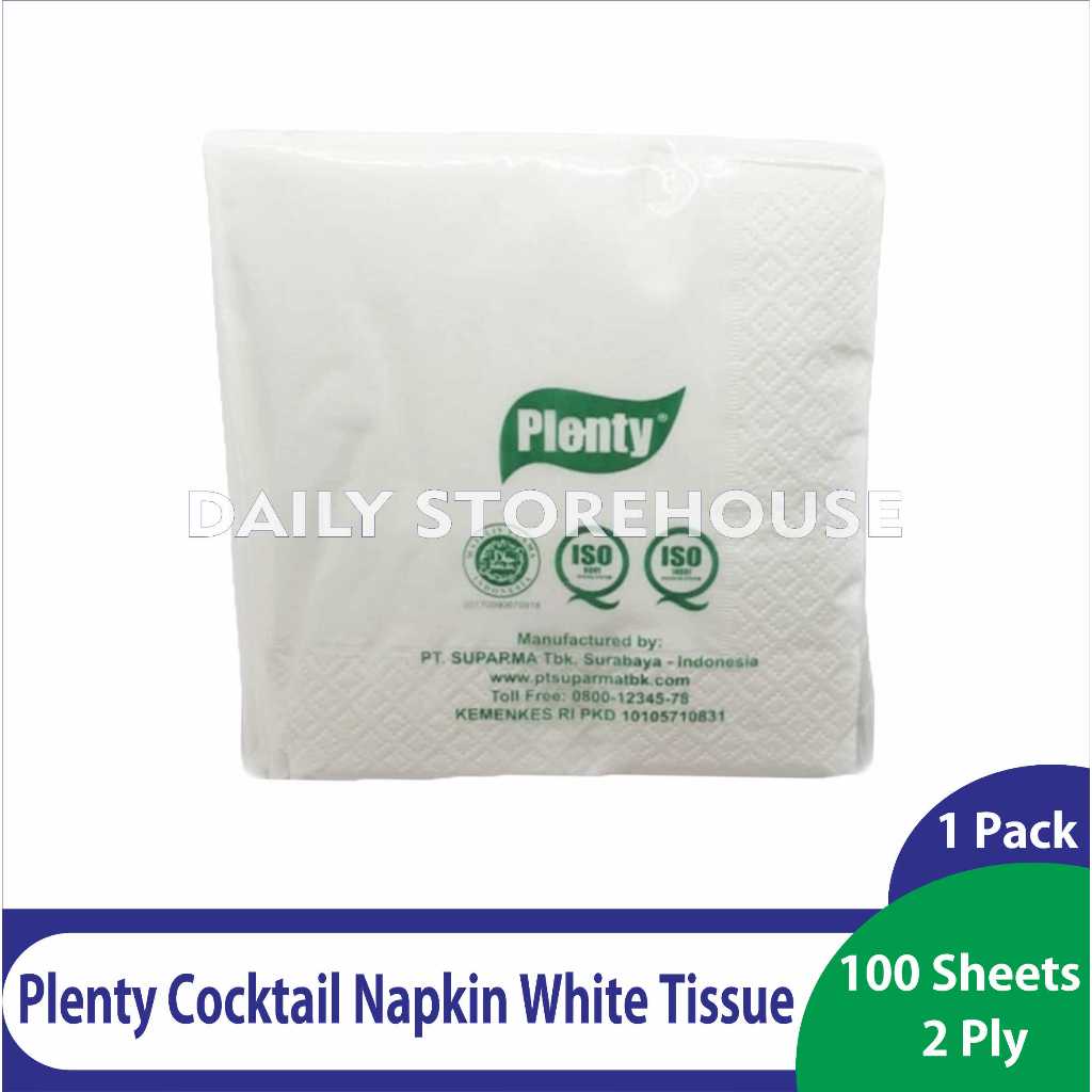 Jual Tissue Plenty Cocktail Napkin White Putih Tisu Makan Tisu Cafe ...