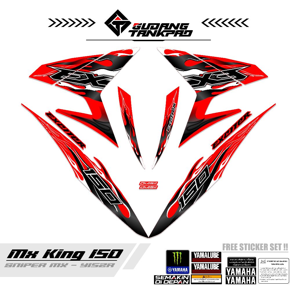 Jual STRIPING STIKER YAMAHA MX KING MTF 86 / STRIPING Y15ZR DIASI ...