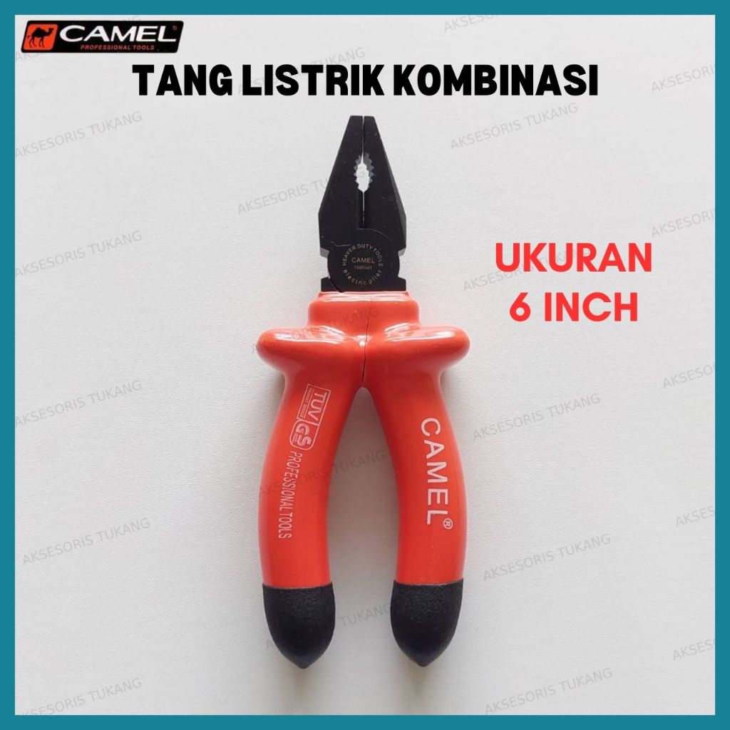 Jual Camel Tang Kombinasi 6" Listrik Kabel Elektronik Tang Listrik 6 ...