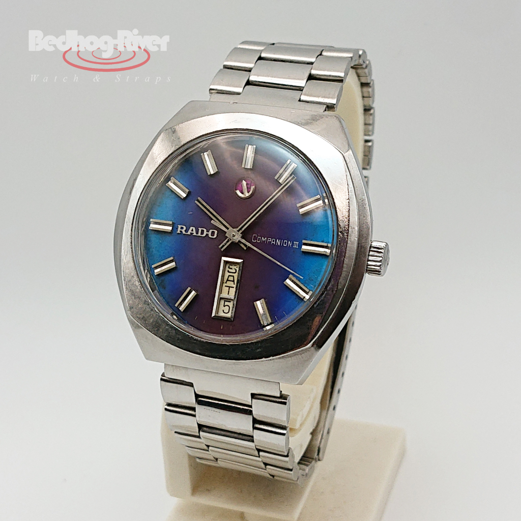 Jual Vintage Rado Companion III Automatic Men's Watch - Blue and Purple ...