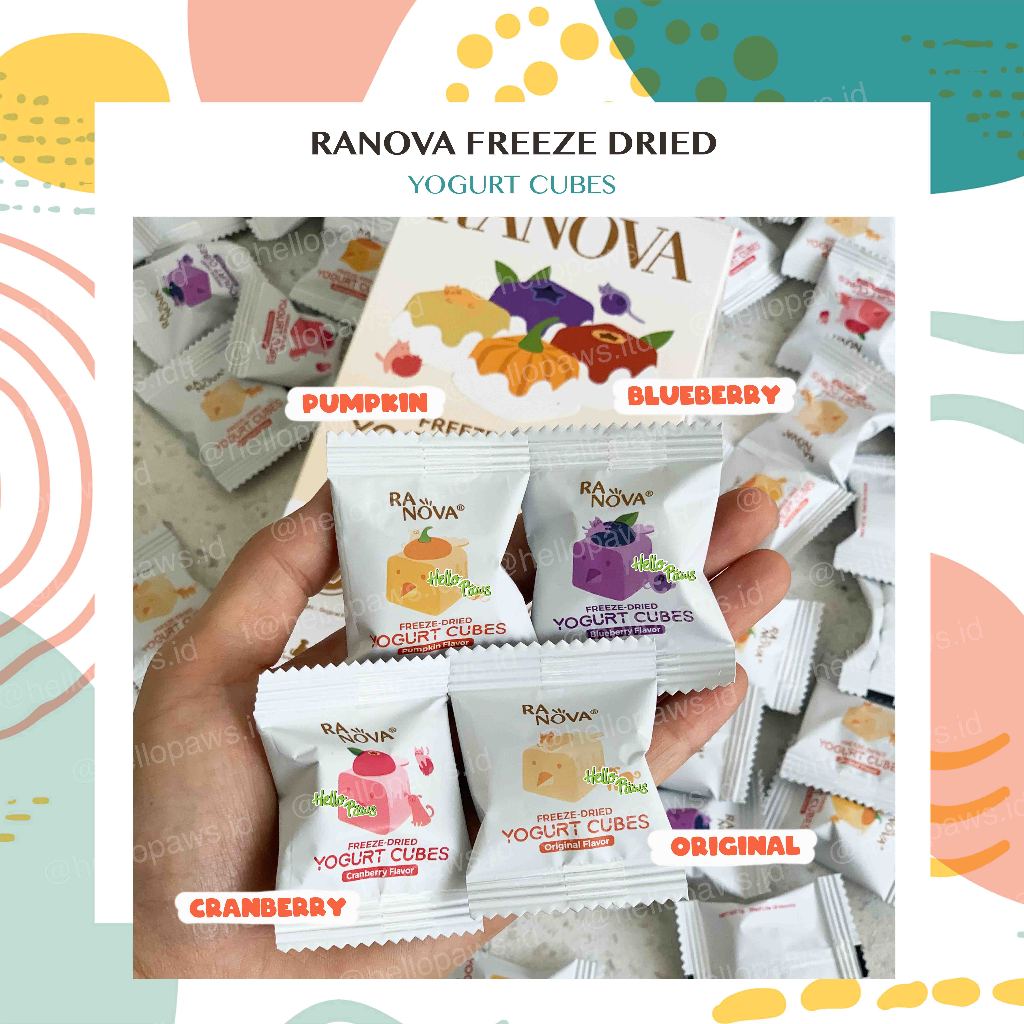 Jual Ranova Freeze Dried Yogurt Cubes Satuan Dog Snack Cemilan Anjing ...