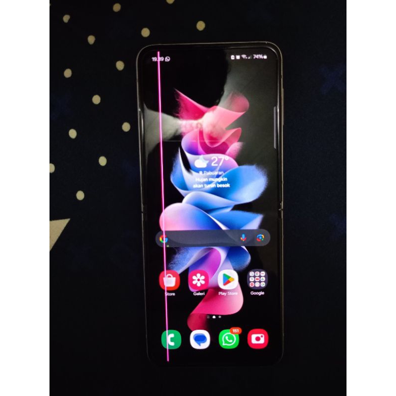 Jual zflip 3 samsung 5G ORIGINAL 100% 8/256 gb(minus lcd red line dan ...
