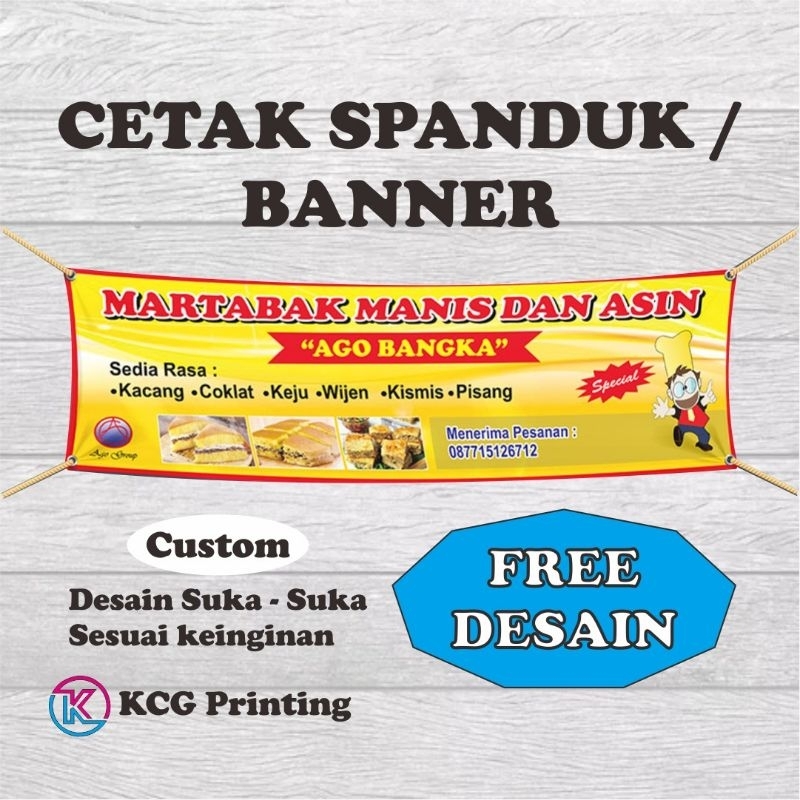 Jual CETAK SPANDUK / BANNER CUSTOM BAHAN FLEXY 280 | Shopee Indonesia