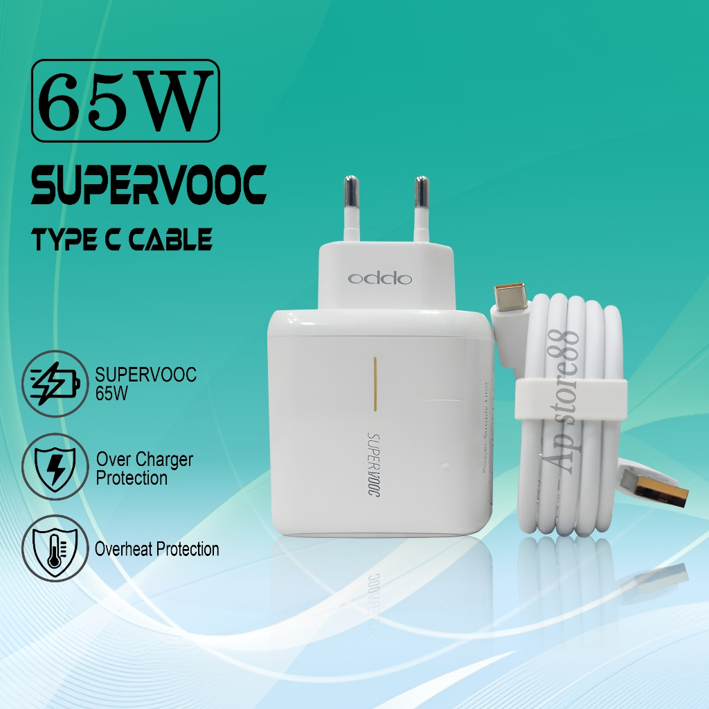 Jual Charger Oppo Reno 4 5 6 7 Pro 5G Super VOOC 65W USB Type C ...
