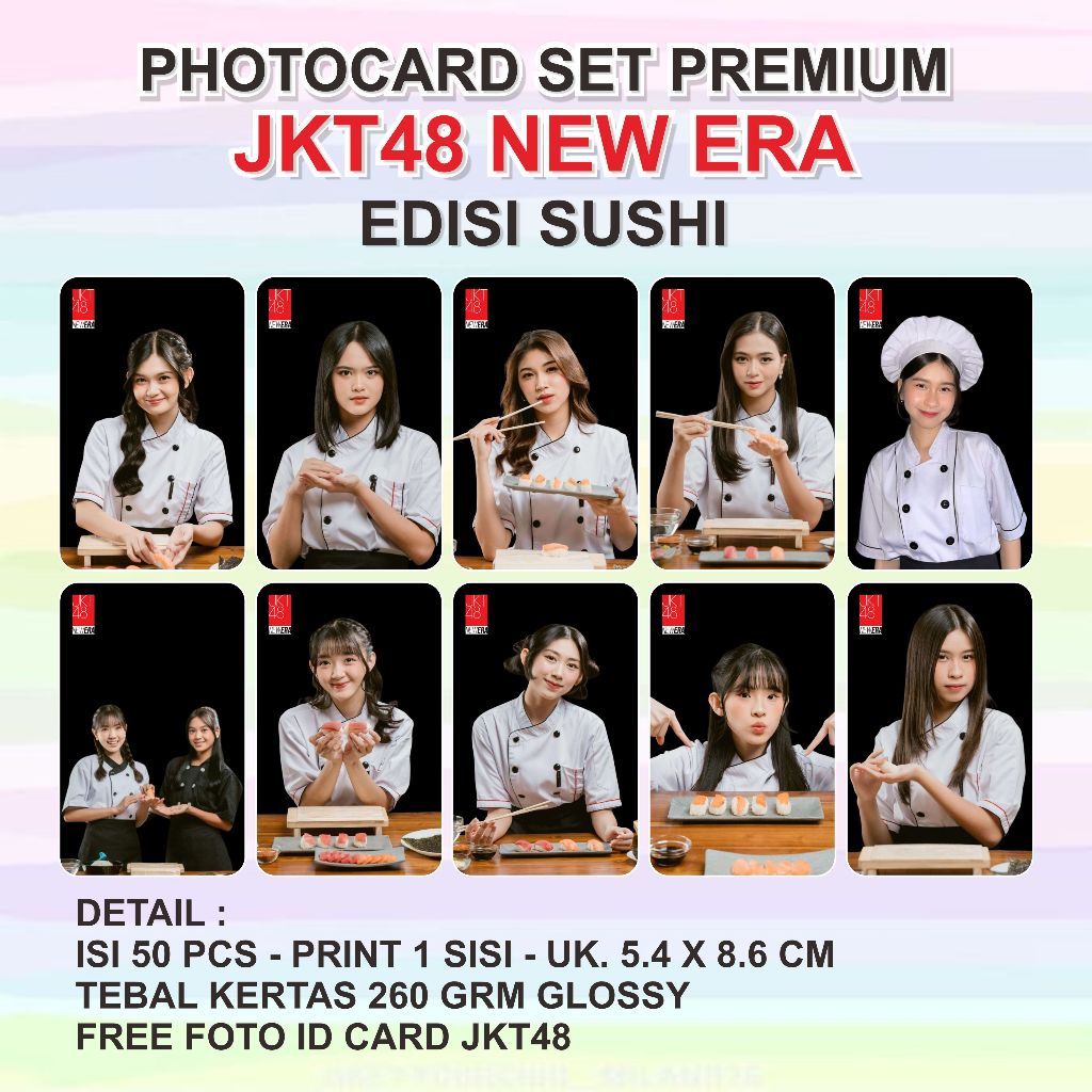 Jual Photocard JKT48 Edisi Sushi isi 50 pcs ( FREE ID CARD JKT48 ) | Shopee Indonesia