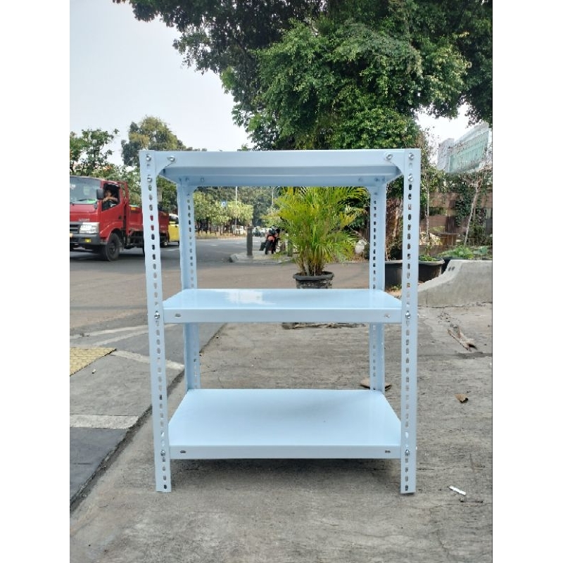 Jual Rak besi siku lubang UK.L60xP100xT150 3 Susun | Shopee Indonesia