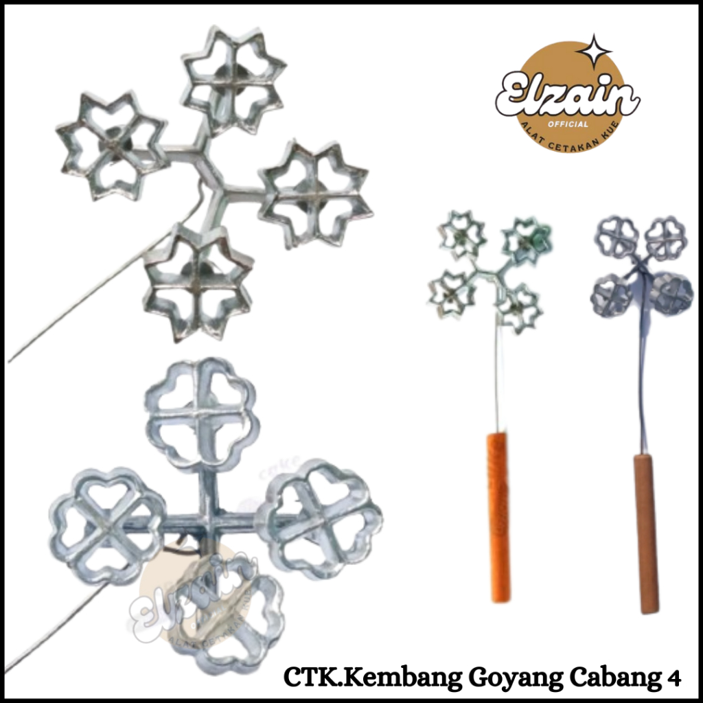 Jual Cetakan Kembang Goyang Lamtari Bentuk Bunga Bintang bulat 4 Cabang ...