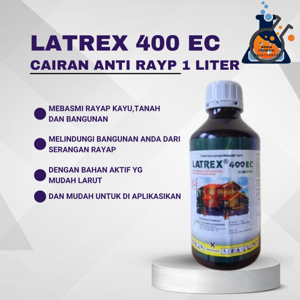 Jual OBAT RAYAP PALING AMPUH LATREX 400 EC 1 LITER ANTI RAYAP KAYU ...