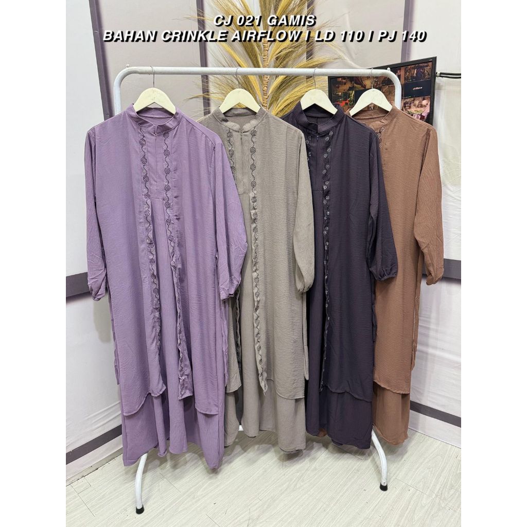 Jual CJ 021 (isi 2) ASYA Gamis Cringkel Airflow Lebar Mayung Premium ...