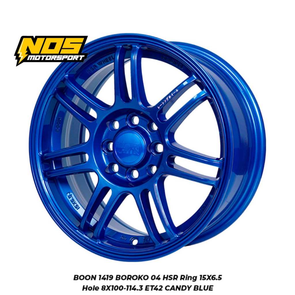 Jual Velg Mobil Ring 15 HSR BOON BOROKO 04 Untuk Jazz, Brio, Mobilio, Agya Lebar 6,5 Candy Blue ...