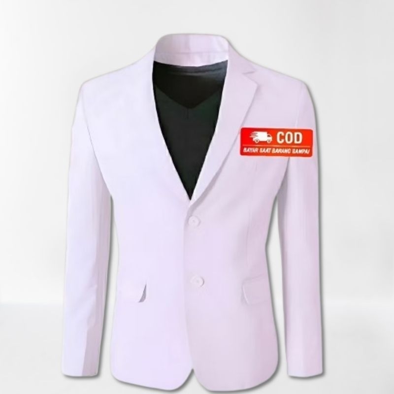 Jual Jas putih polos / Jas full putih / Jas pria putih /Jas putih ...