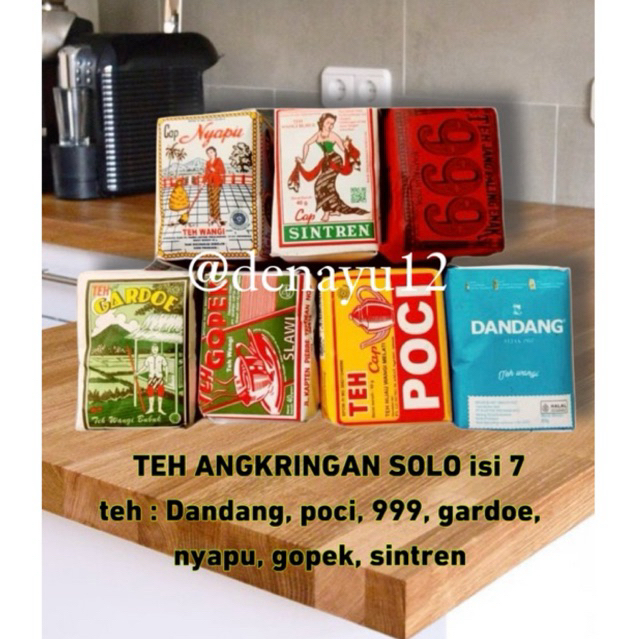 Jual TEH ANGKRINGAN SOLO isi 7 teh : Dandang, poci, 999, gardoe, nyapu ...