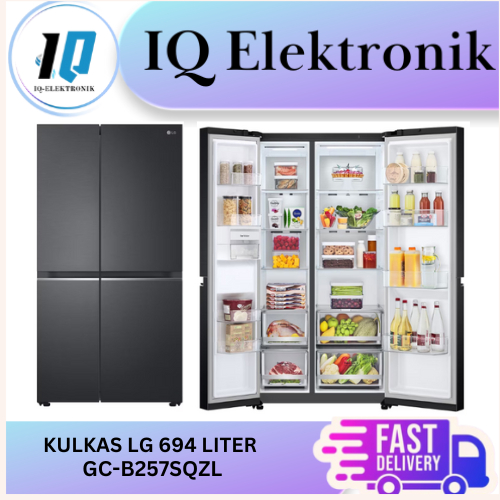 Jual LG GC-B257SQZL KULKAS SIDE BY SIDE 694 LITER INVERTER WITH HYGNE FRESH / GCB257SQZL ...