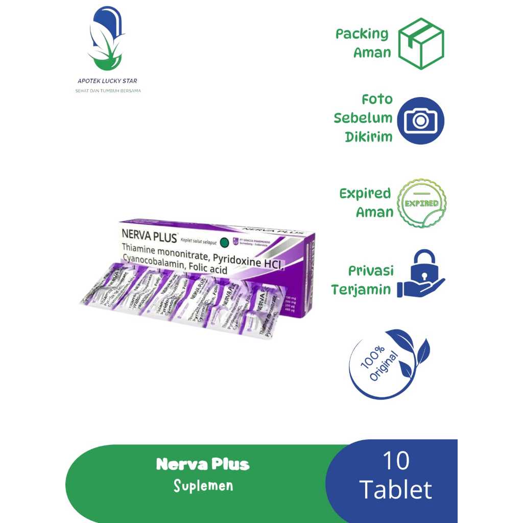 Jual NERVA PLUS BOX ISI 50 KAPLET | Shopee Indonesia