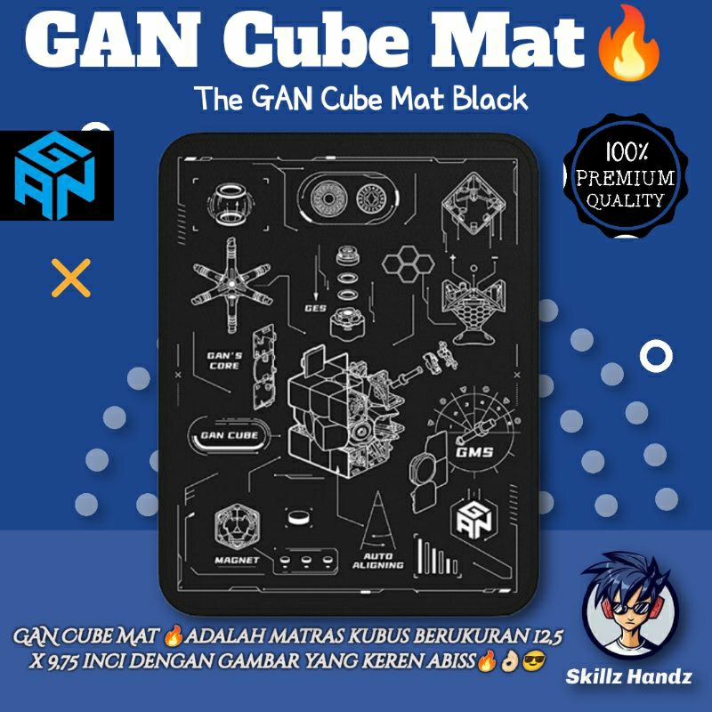 Jual GAN Cube Mat Black (Alas matras rubik) | Shopee Indonesia